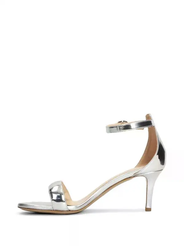 FABIO RUSCONI Metallic Ankle Strap Sandals - Silver