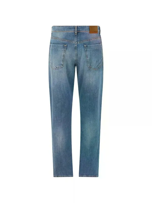SLOWEAR Faded Effect Five-pocket Jeans - Blue