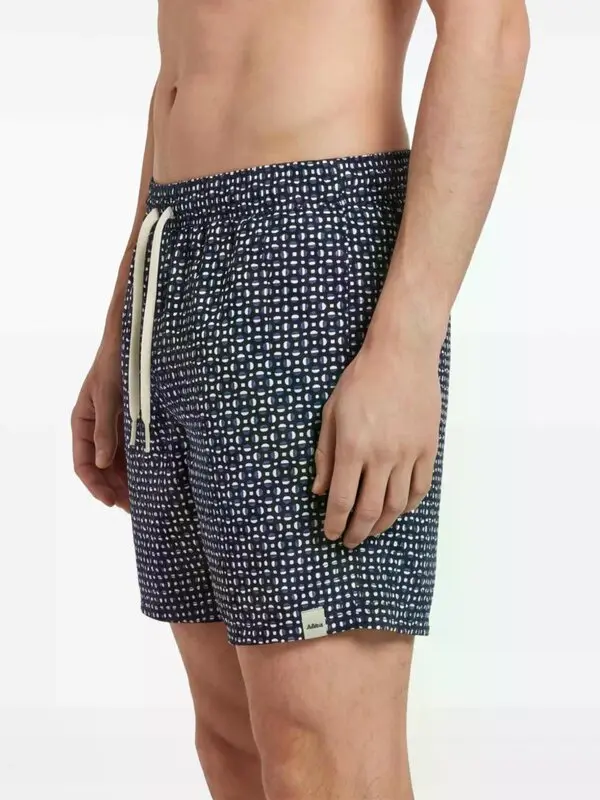 Altea Geometric Print Drawstring Swim Shorts - Blue