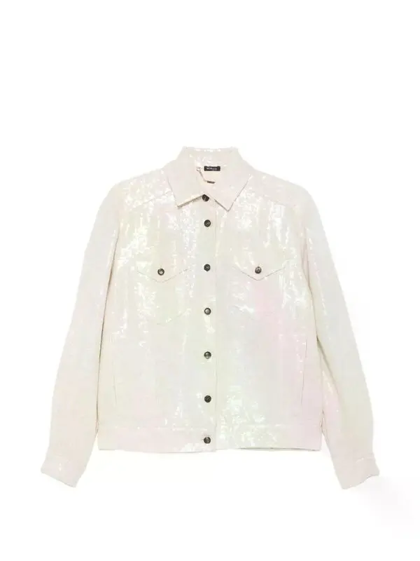 Kiton Embellished Sequin Button-up Jacket