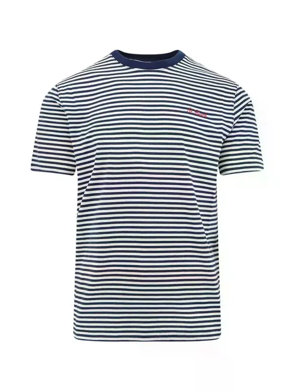 MC2 SAINT BARTH Striped Portofino T-shirt With Sapore Di Mare Embroidery