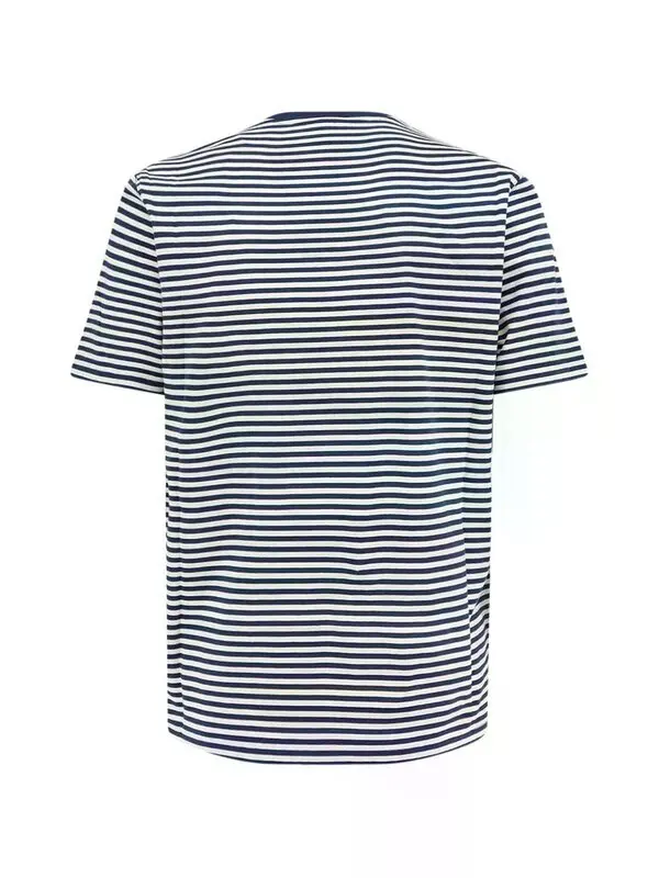 MC2 SAINT BARTH Striped Portofino T-shirt With Sapore Di Mare Embroidery