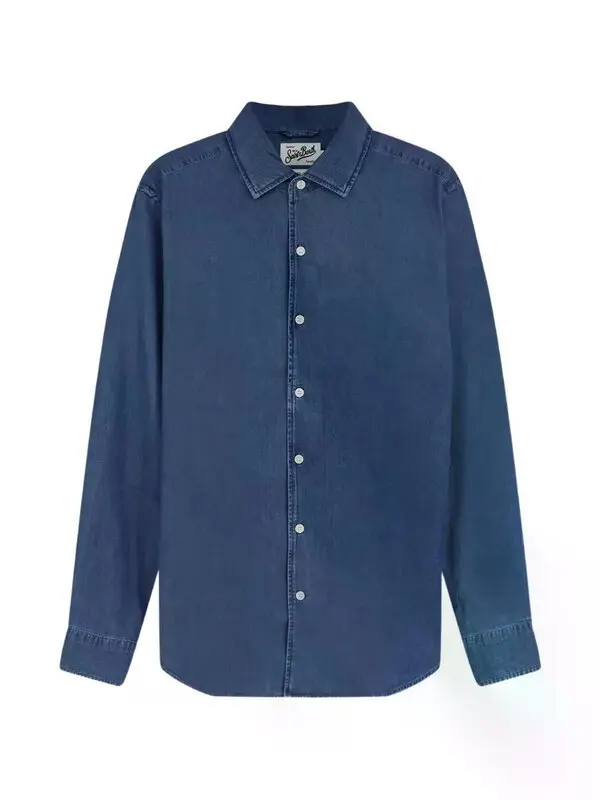 MC2 SAINT BARTH Raphael Chambray Long-sleeve Shirt - Blue
