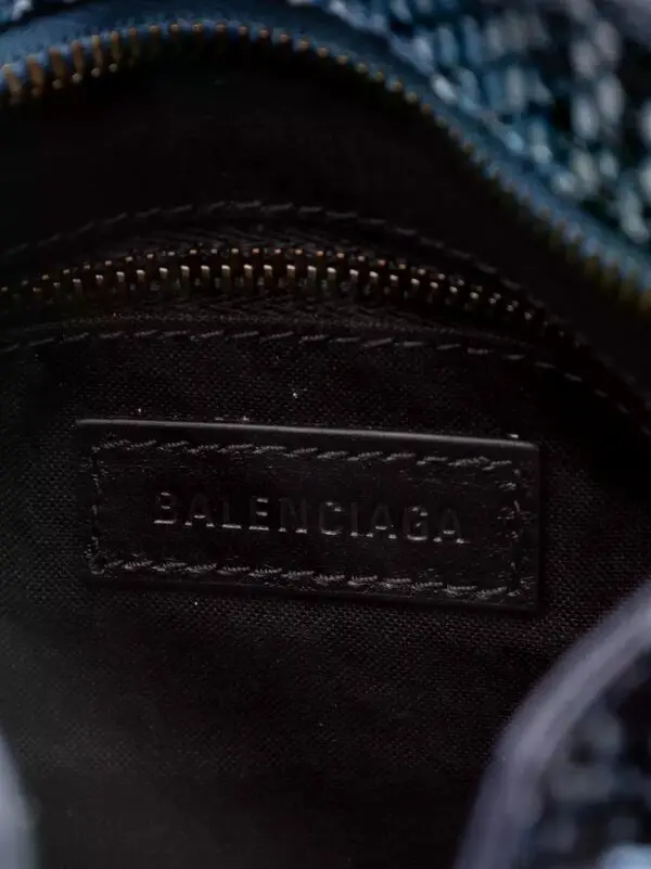 Balenciaga Mini City Snakeskin-effect Tote Bag