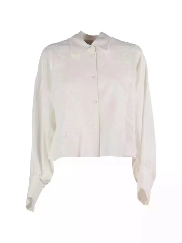 Ermanno Scervino Lace-trimmed Shirt - Neutrals