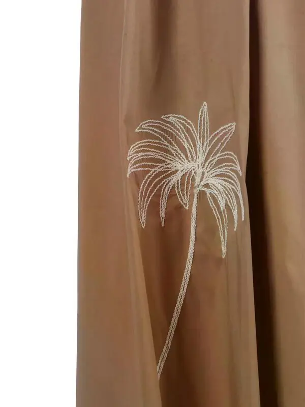 SHIRTAPORTER Embroidered Belted Shirt Dress - Neutrals