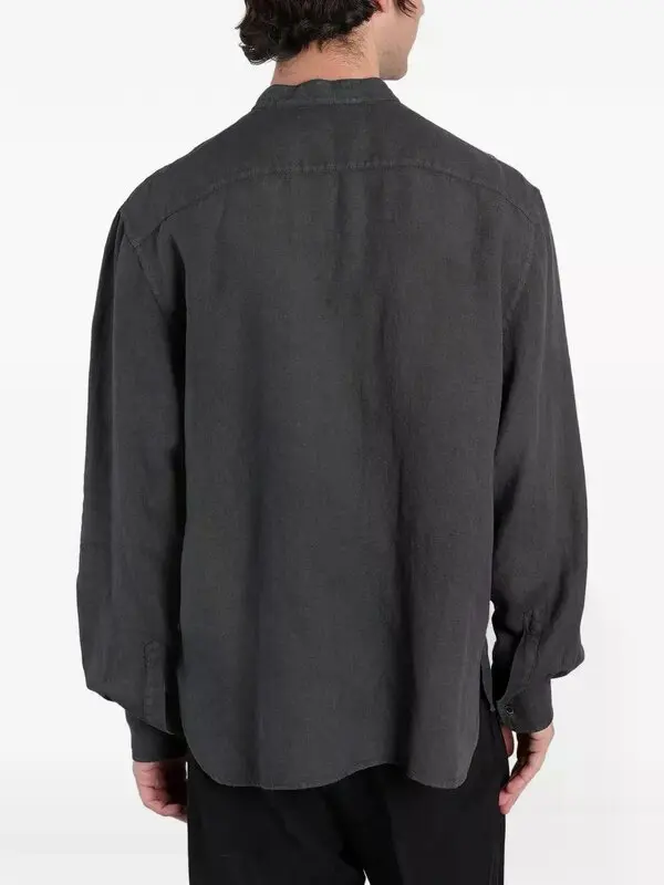 GRIFONI Band-collar Chest-pocket Shirt
