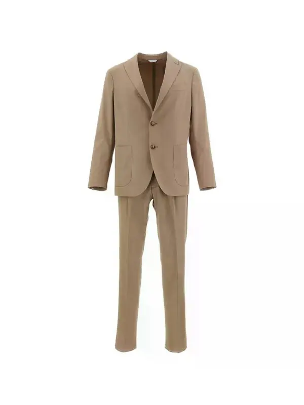 Boglioli Single-breasted Patch-pocket Suit - Neutrals