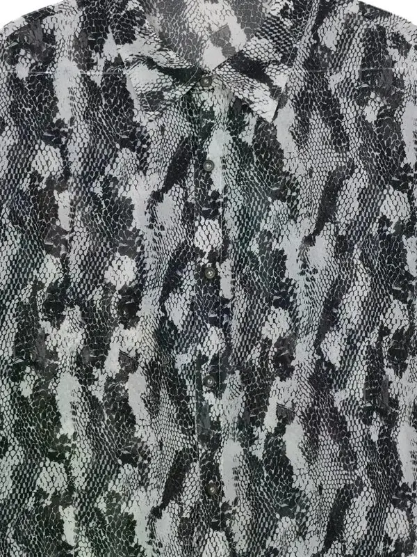 ACUPUNCTURE 1993 Python-print Short-sleeve Shirt