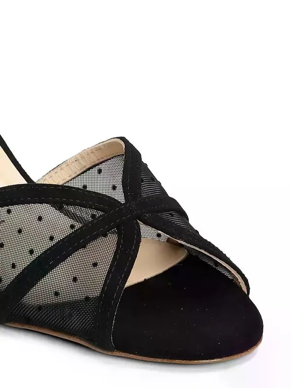 FABIO RUSCONI Polka-dot Mesh Sandals