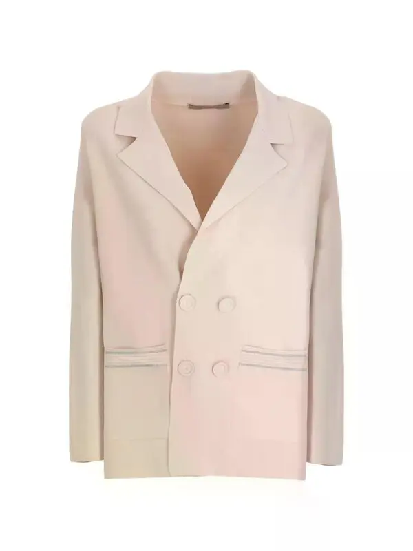 D.exterior Double-breasted Crystal Embellished Jacket