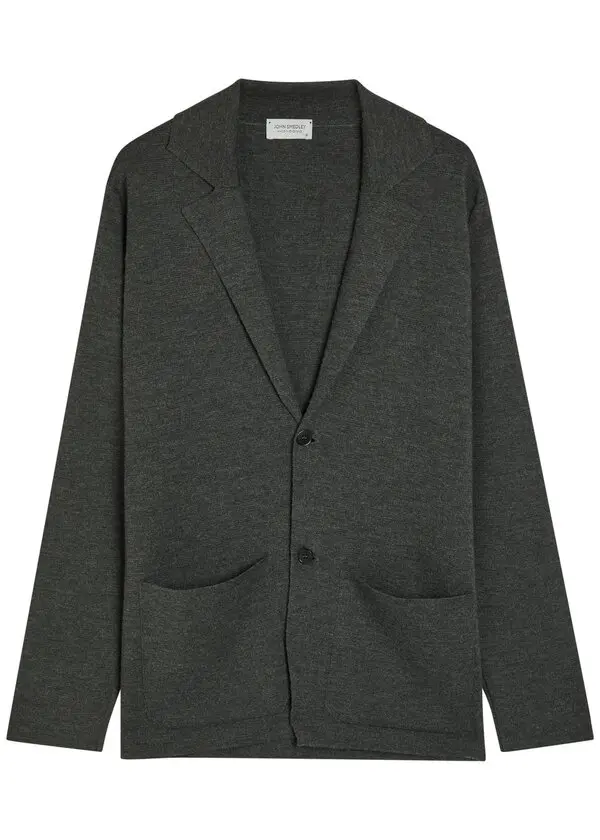 John Smedley Narah Merino Wool Cardigan - Charcoal