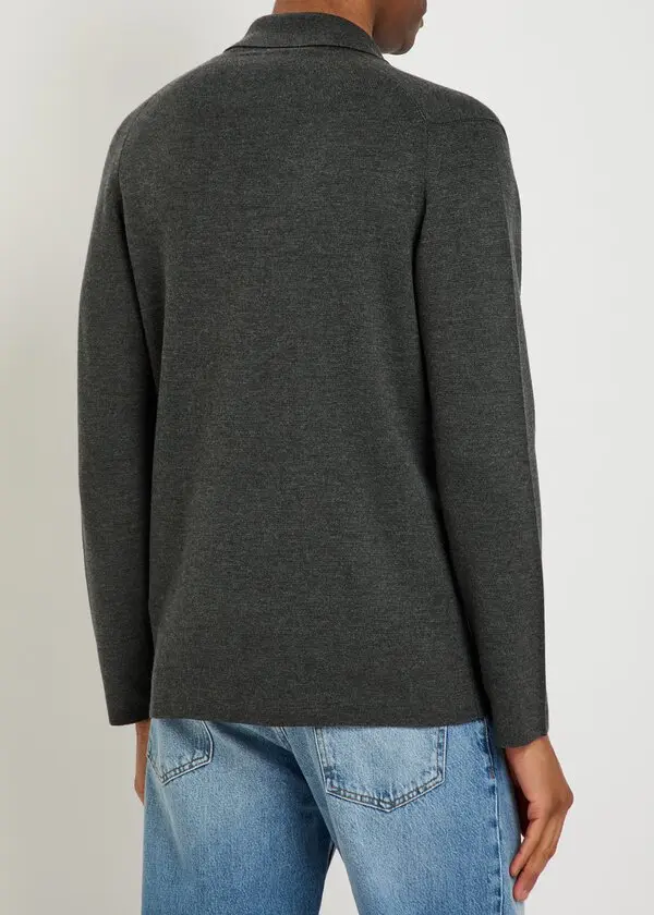 John Smedley Narah Merino Wool Cardigan - Charcoal