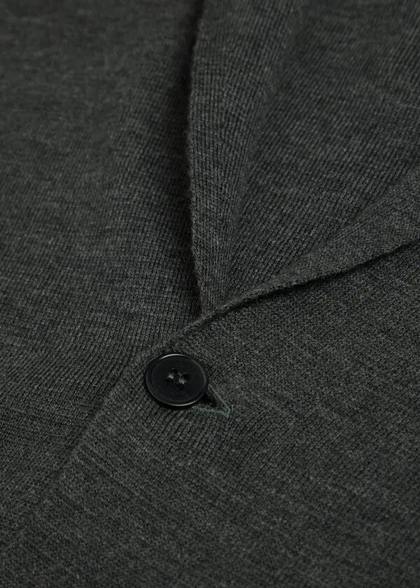John Smedley Narah Merino Wool Cardigan - Charcoal
