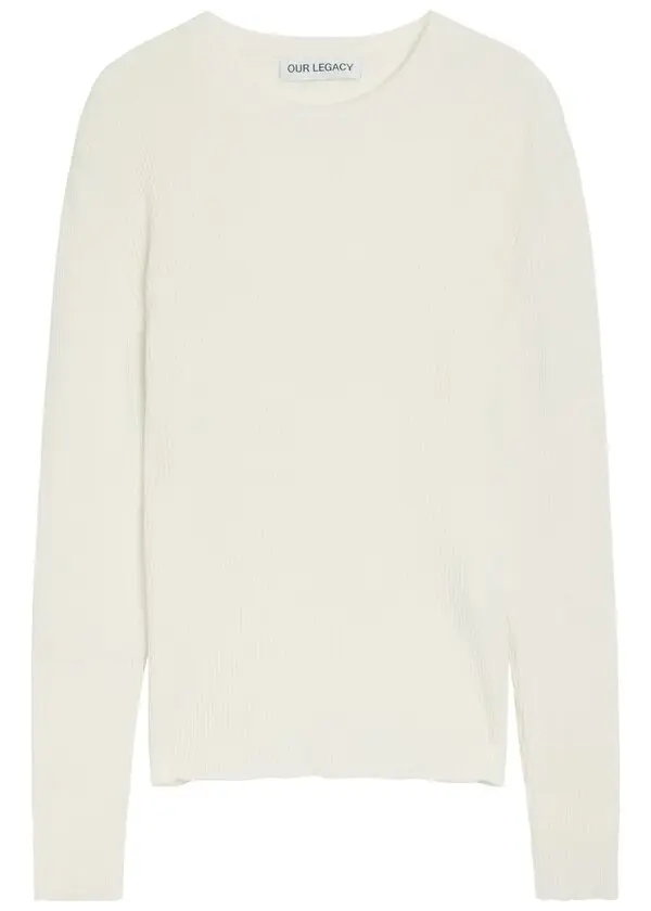 Our Legacy Compact Rib-knit Silk Top
