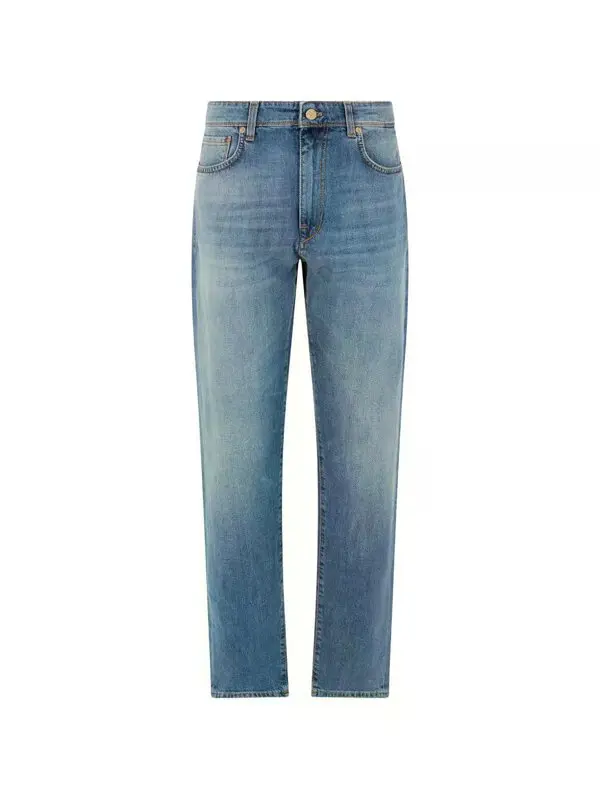 SLOWEAR Faded Effect Five-pocket Jeans