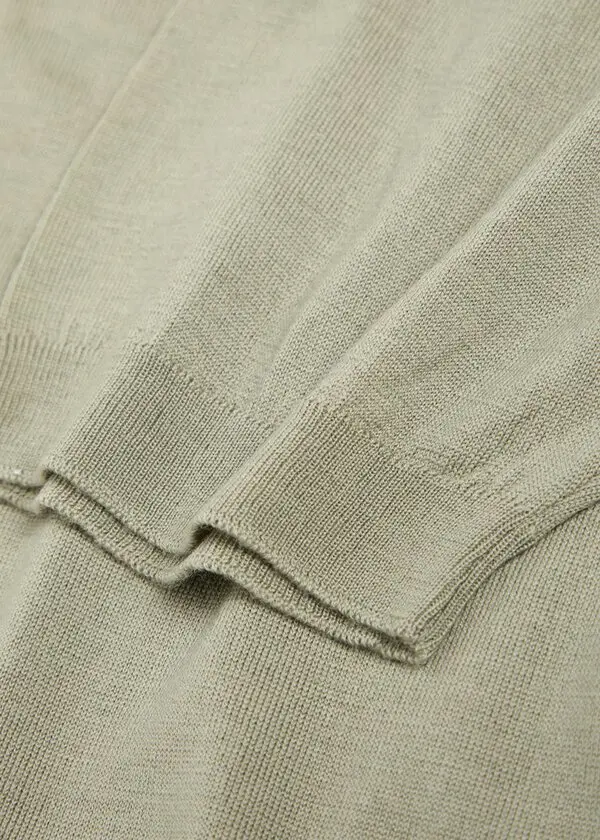 John Smedley Macloud Merino Wool Polo Shirt - Olive