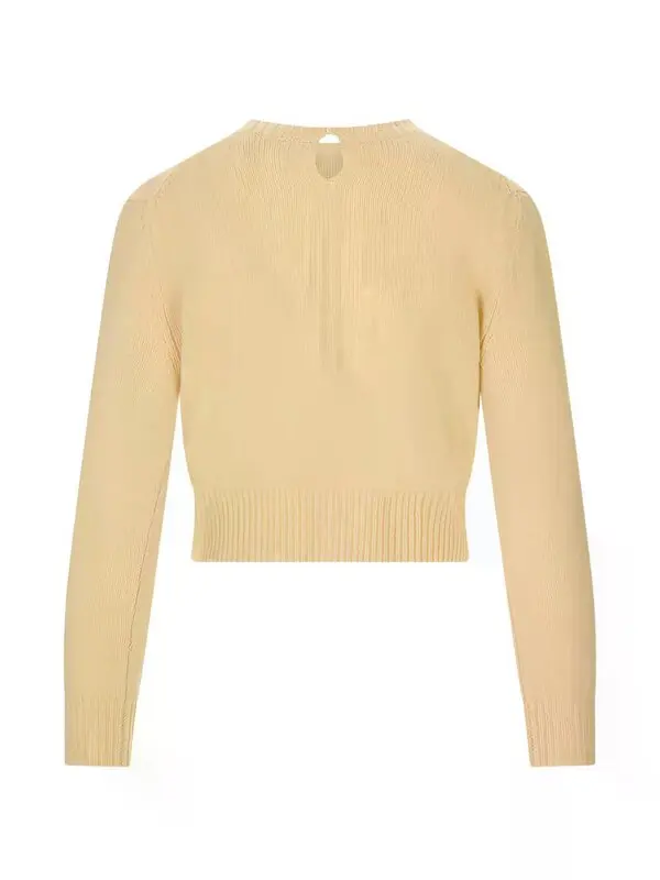 JIL SANDER Ribbed Knit Cropped Sweater