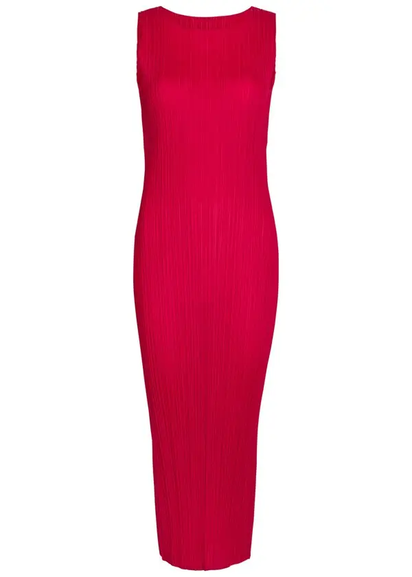 Issey Miyake Midi Dress - Red
