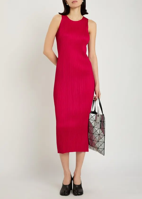 Issey Miyake Midi Dress - Red