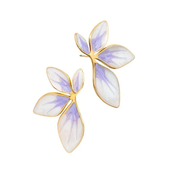 STARFISH PROJECT Flourish Lavender Leaf Earrings - Purple