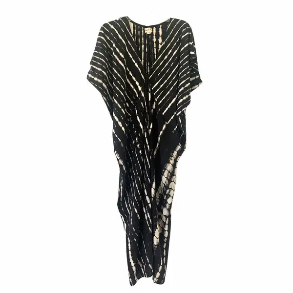 Pink Haley Madella Hand-dyed Kaftan Dress - Black