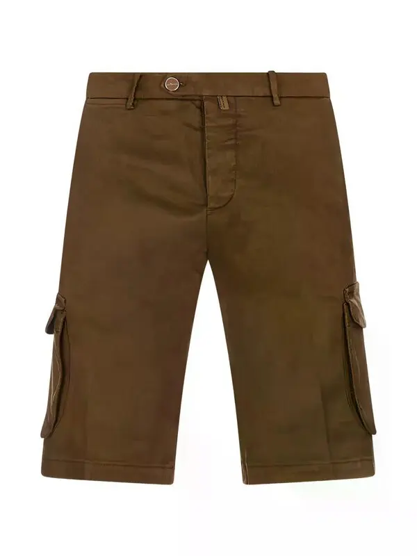 Kiton Logo Patch Cargo Shorts
