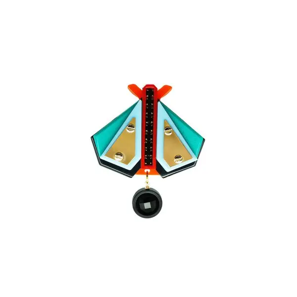 GISSA BICALHO Acrylic Handmade Brooch With Turquoise - Green