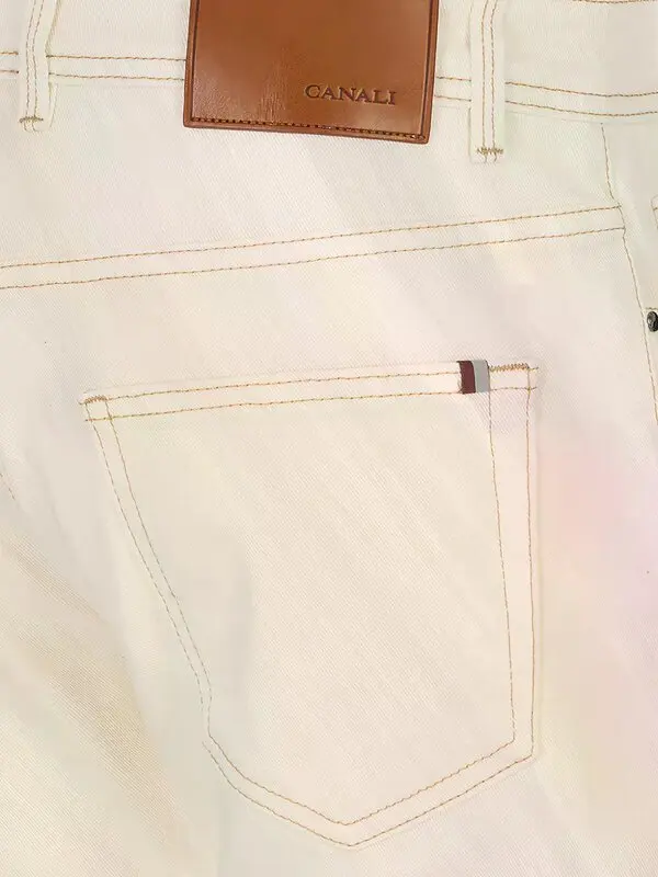 Canali Straight-leg Jeans With Rear Logo Patch