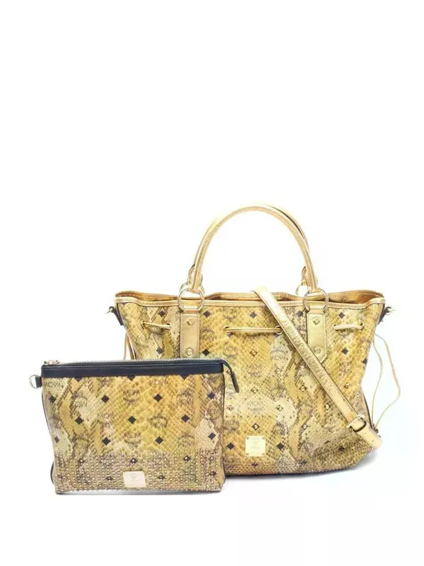 Mcm Visetos Monogram Tote Bag
