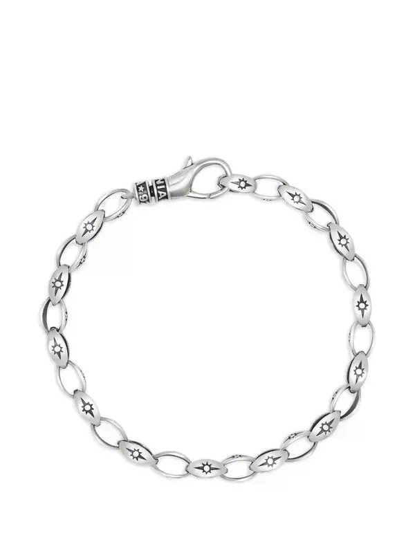 NIALAYA JEWELRY Sterling Star Link Chain Bracelet - Silver