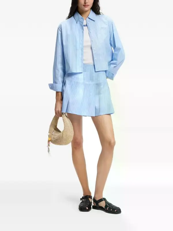 Hugo Striped Pleated Skirt