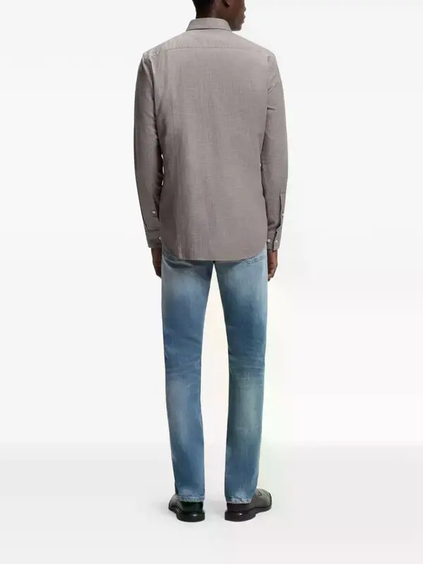 Hugo Slub-texture Long-sleeve Shirt