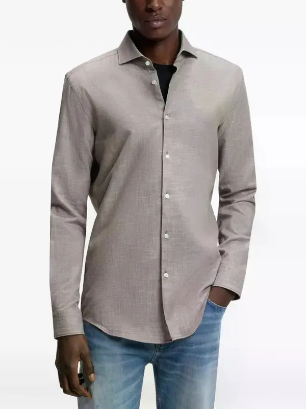 Hugo Slub-texture Long-sleeve Shirt
