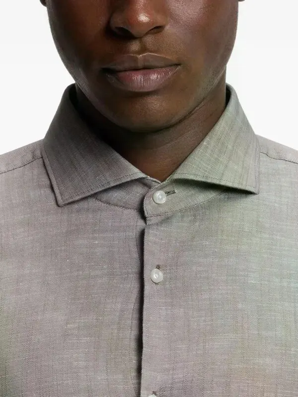 Hugo Slub-texture Long-sleeve Shirt