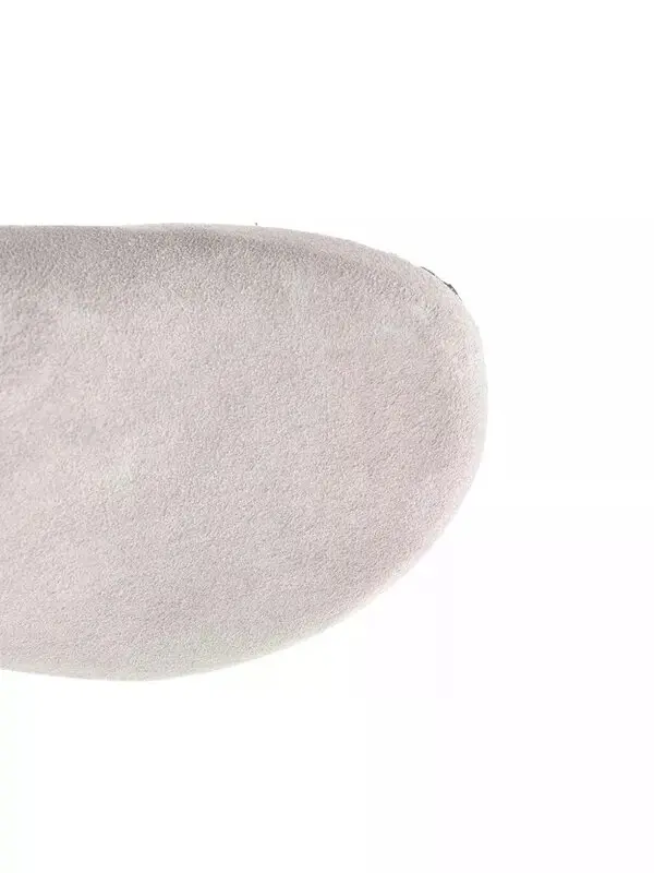 WUD Suede Slip-on Clogs With Wooden Insole