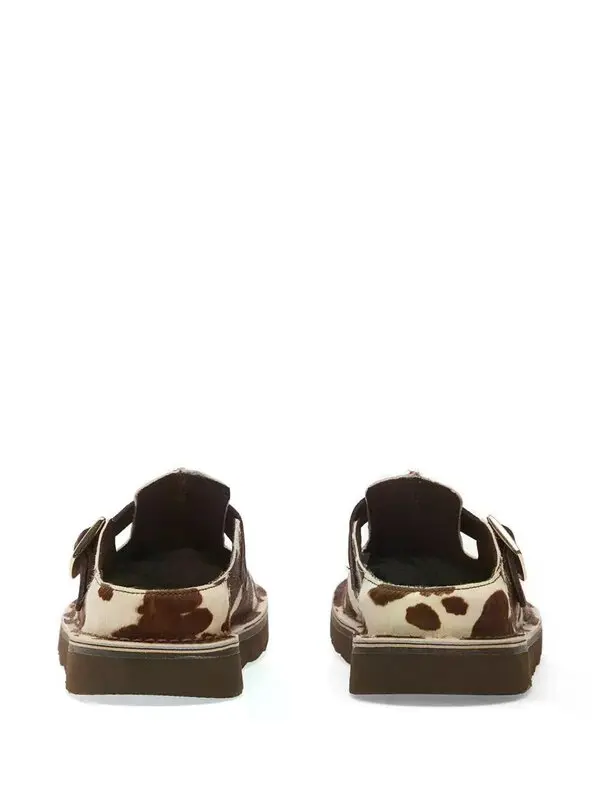 Clarks Cow Print Buckle Fastening Sneakers