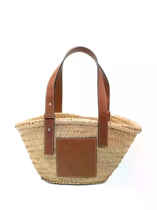 Loewe Raffia Anagram Basket Tote Bag - Neutrals