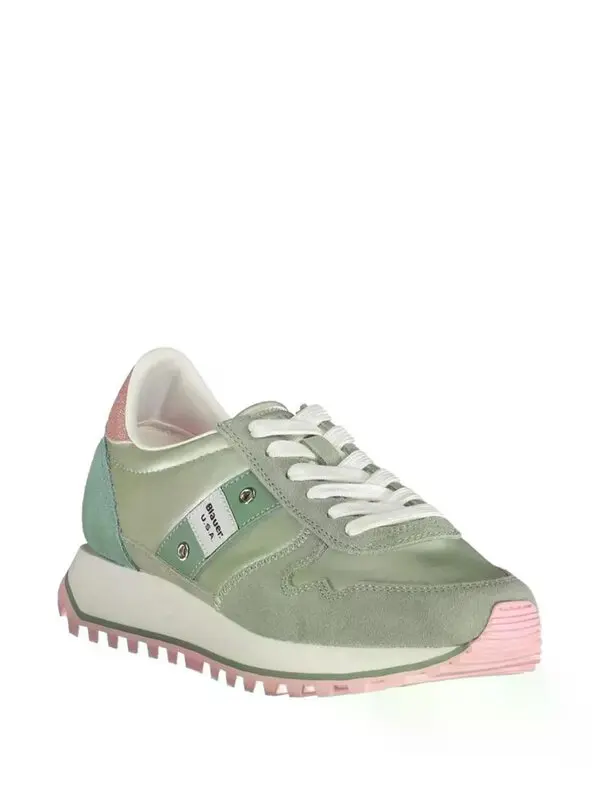 BLAUER. Lace-up Sneakers With Glitter Heel