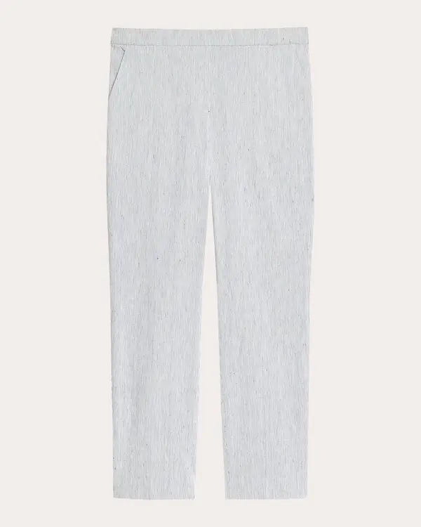 Theory Treeca Textured Cropped Pull-on Pants - Grey