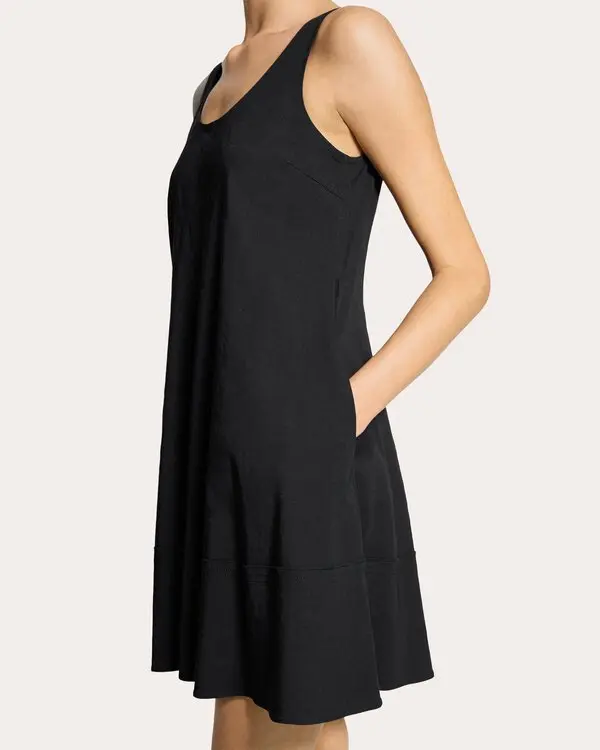 Theory Good Linen A-line Tank Dress - Black