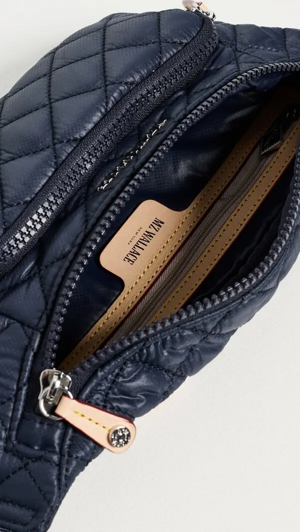 Mz Wallace Small Metro Quilted Sling Bag - Navy