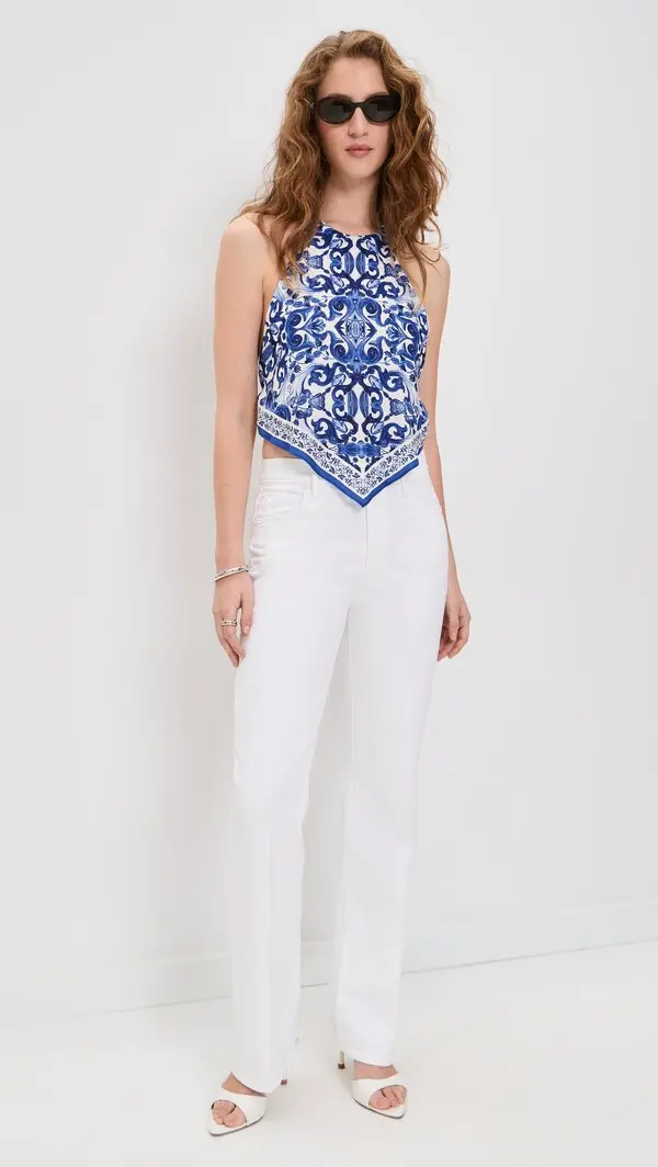 Alice + Olivia Frenchie Handkerchief Halter Top - Solstice