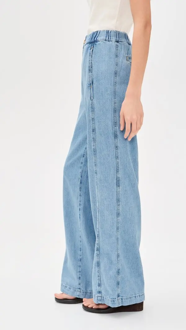 Paige Rumi Paneled Wide-leg Jeans