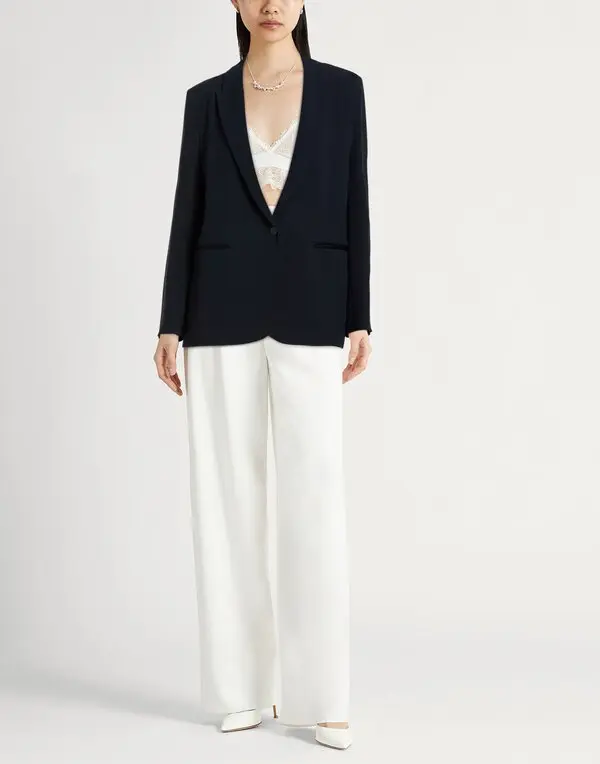FORTE_FORTE Midnight Acetate & Viscose Blazer - Blue