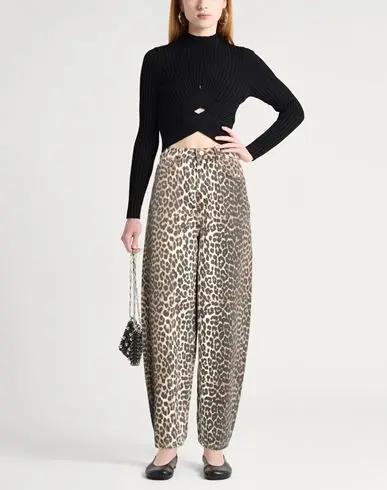 GANNI Leopard-print Organic Cotton Mom Jeans