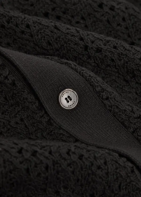 FRAME Open-knit Cotton-blend Shirt