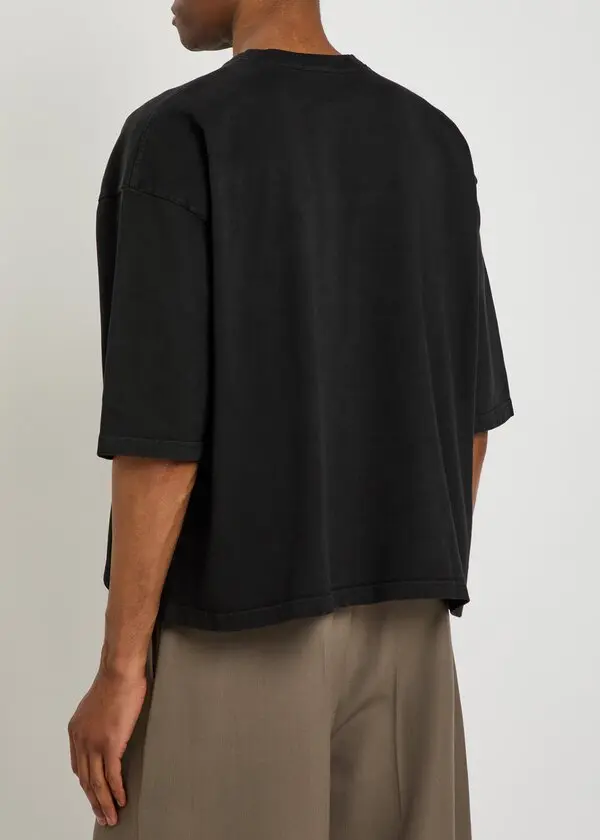 WILLY CHAVARRIA Buffalo Printed Cotton T-shirt - Black