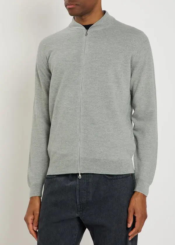 John Smedley 16.singular Fine-knit Merino Wool Bomber Jacket