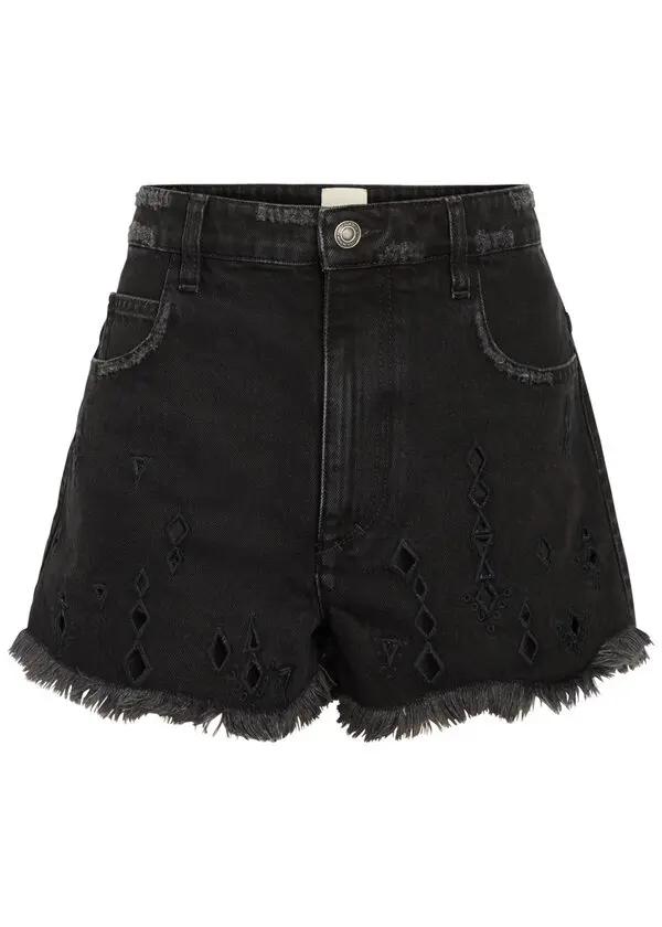 Isabel Marant Étoile Aecia Cut-out Denim Shorts